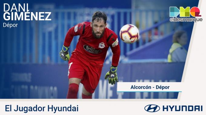 Dani Giménez, Elegido Jugador Hyundai del Alcorcón - Dépor