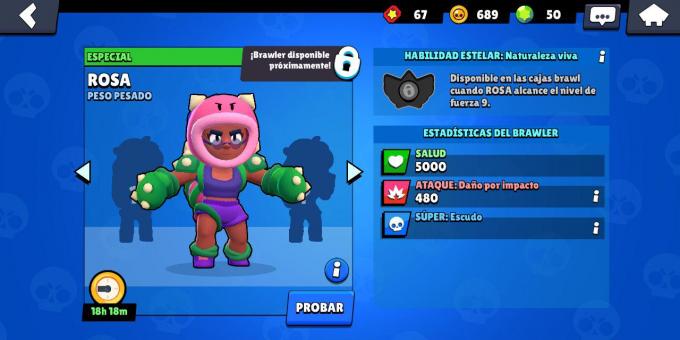 Rosa sale oficialmente en Brawl Stars como personaje especial