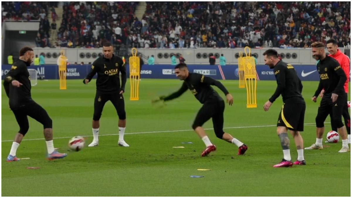 Neymar, Mbappé, Messi y Ramos humillan a Achraf: ¡Se cayó al suelo!