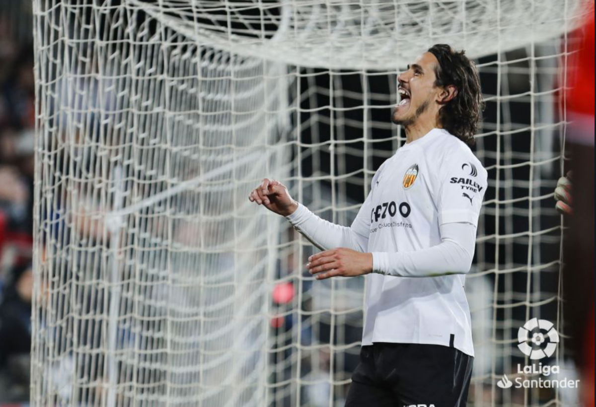 Edinson Cavani el líder del Valencia CF y de Mestalla