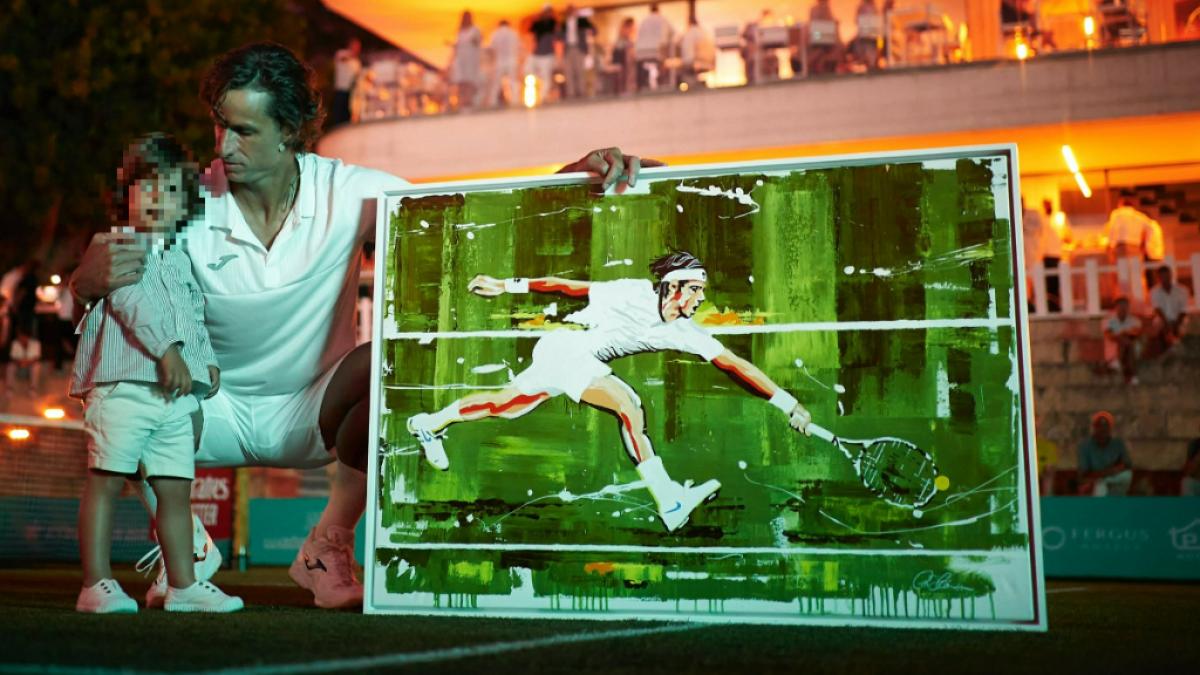 Feliciano López se despide del tenis con el apoyo de Sandra Gato y su hijo