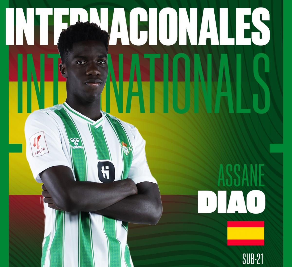 Assane Diao, convocado de nuevo con la sub21