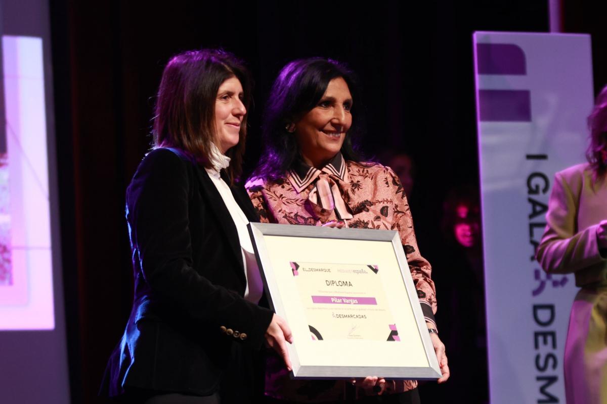 Pilar Vargas, galardonada en la I Gala de Premiso Desmarcadas