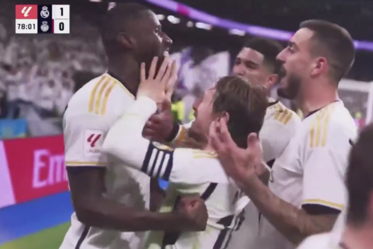 Rüdiger desata la locura de Modric, Bellingham y Joselu: tortazos a la ...