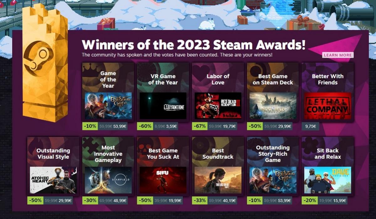 Premios Steam 2023: el troleo total de la comunidad en las elecciones