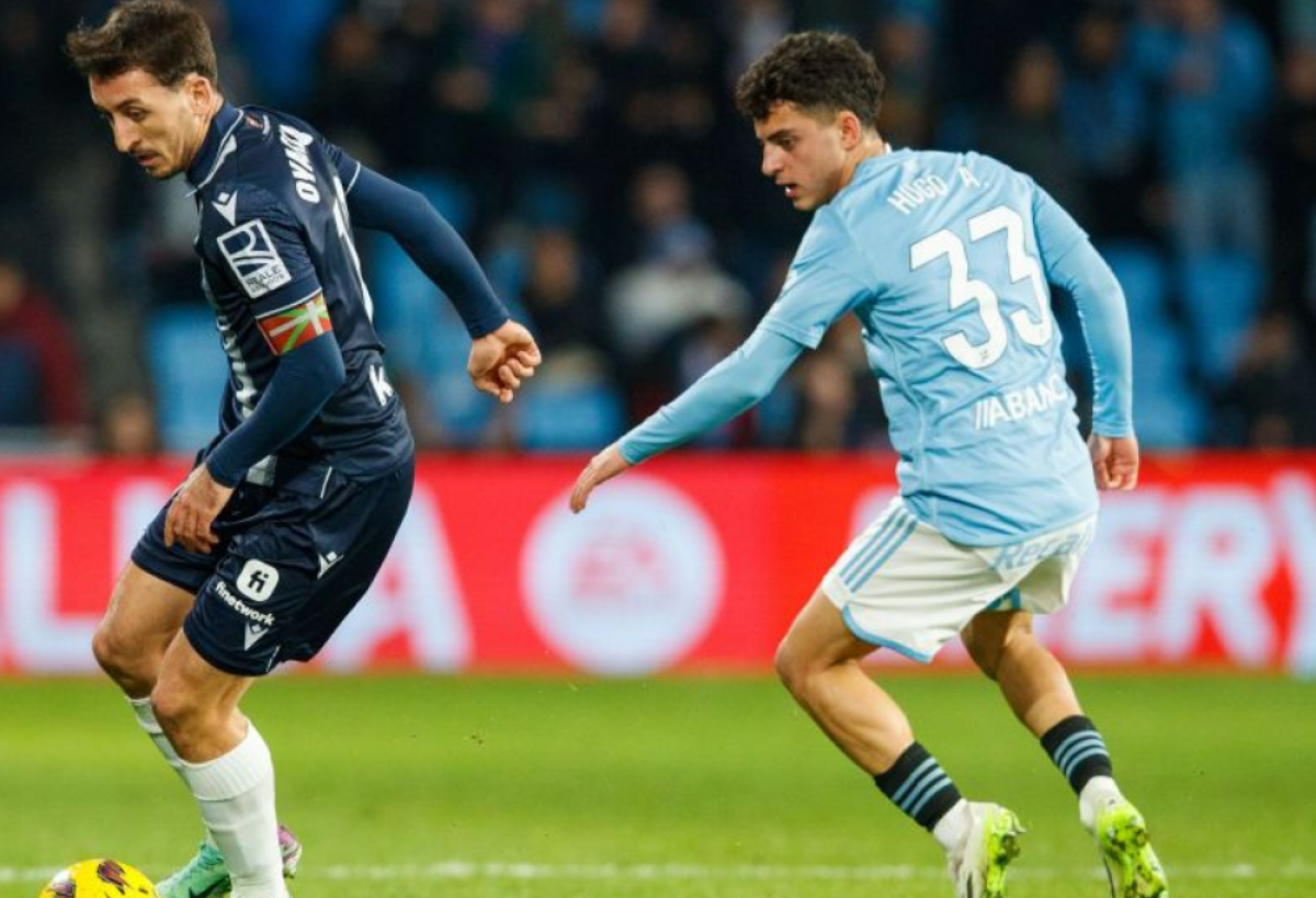 Hugo Álvarez, feliz de sumar minutos con el primer equipo del Celta