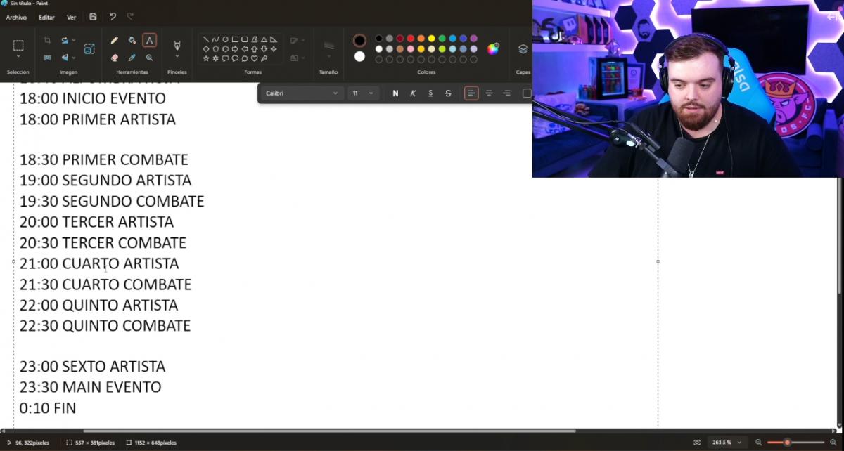 Ibai marca los primeros horarios para la Velada del Año 4