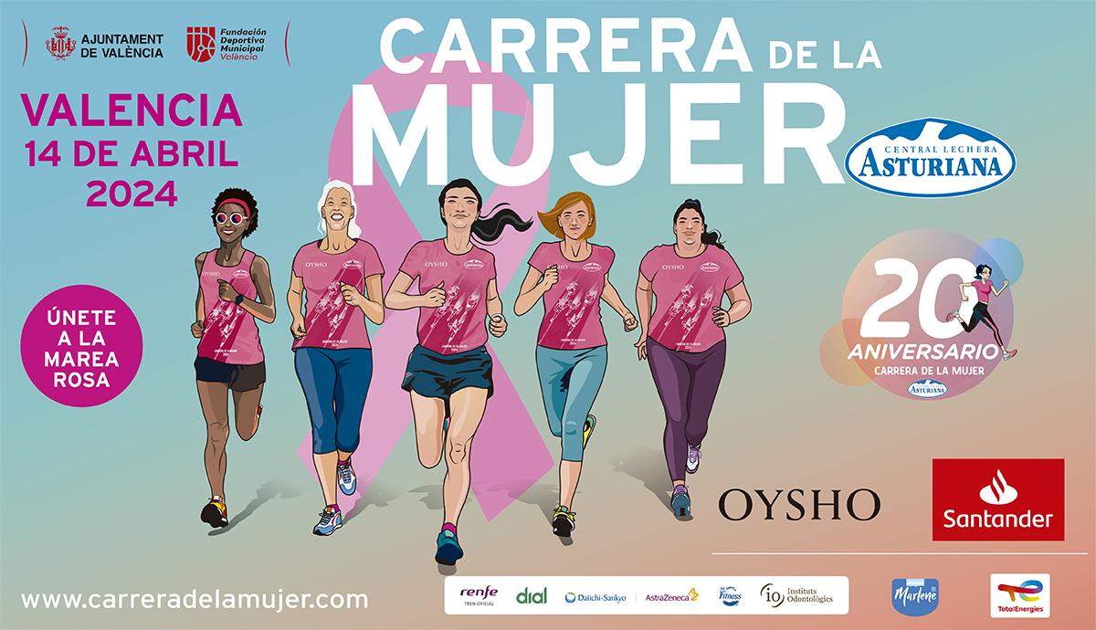 La Carrera de la Mujer Central Lechera Asturiana de Valencia 2024 abre inscripciones