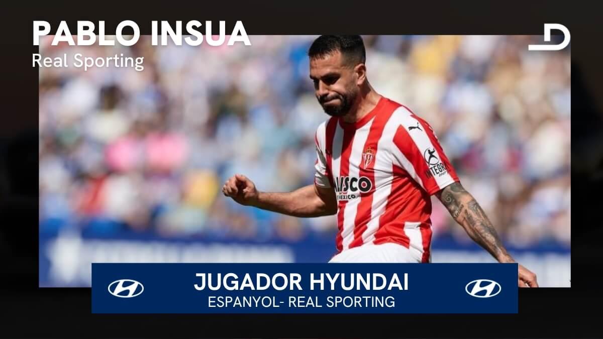 Pablo Insua, el Jugador Hyundai del Espanyol - Sporting