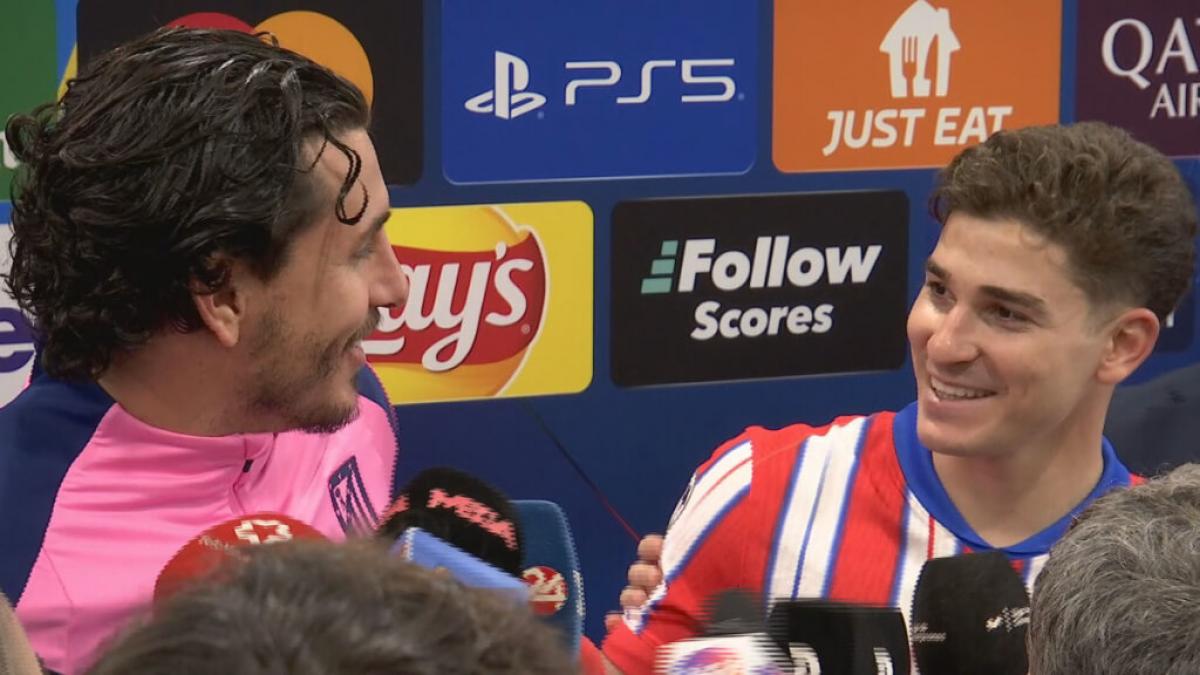 El momento cómico entre Julián Álvarez y Giménez tras sus elogios