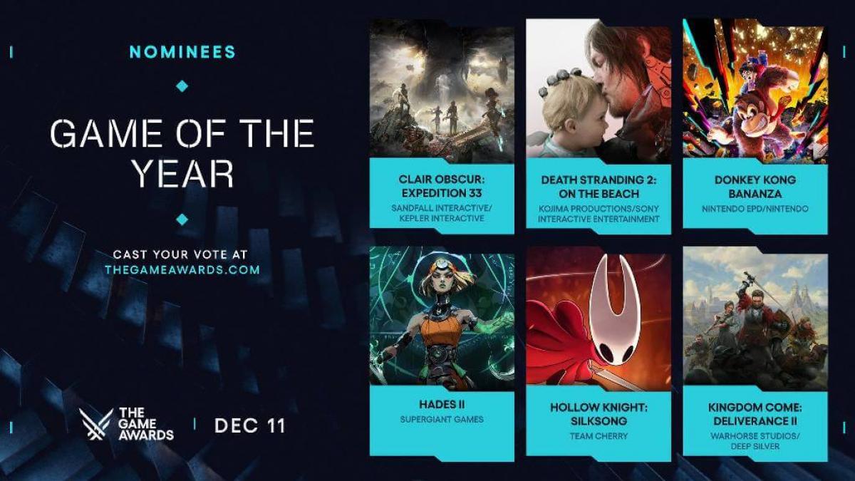 GOTY 2025: todos los juegos nominados a los The Game Awards