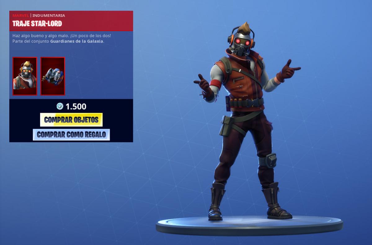 Star-Lord llega a Fortnite de la mano de Endgame