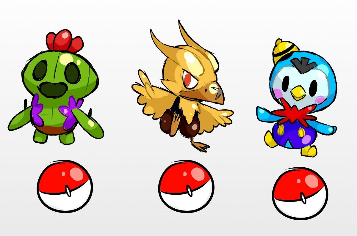 Brawl Stars y Pokémon en el mismo universo, ¿cuáles serían los iniciales?
