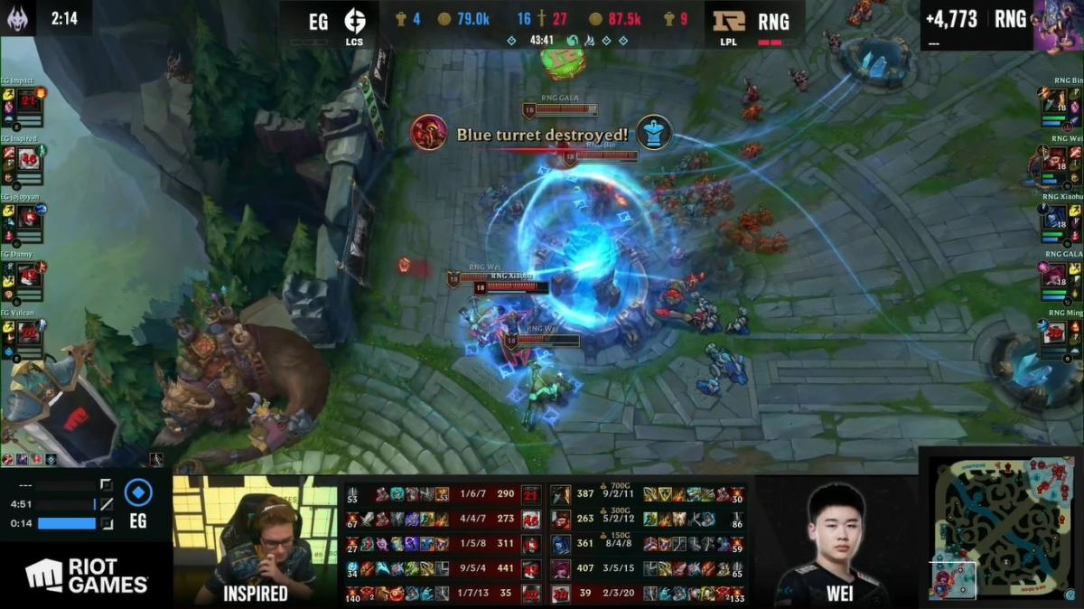 RNG limpia a Evil Geniuses y espera rival en la final del MSI 2022