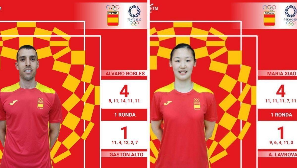 Álvaro Robles y Maria Xiao pasan de ronda en tenis de mesa | Tokio 2020